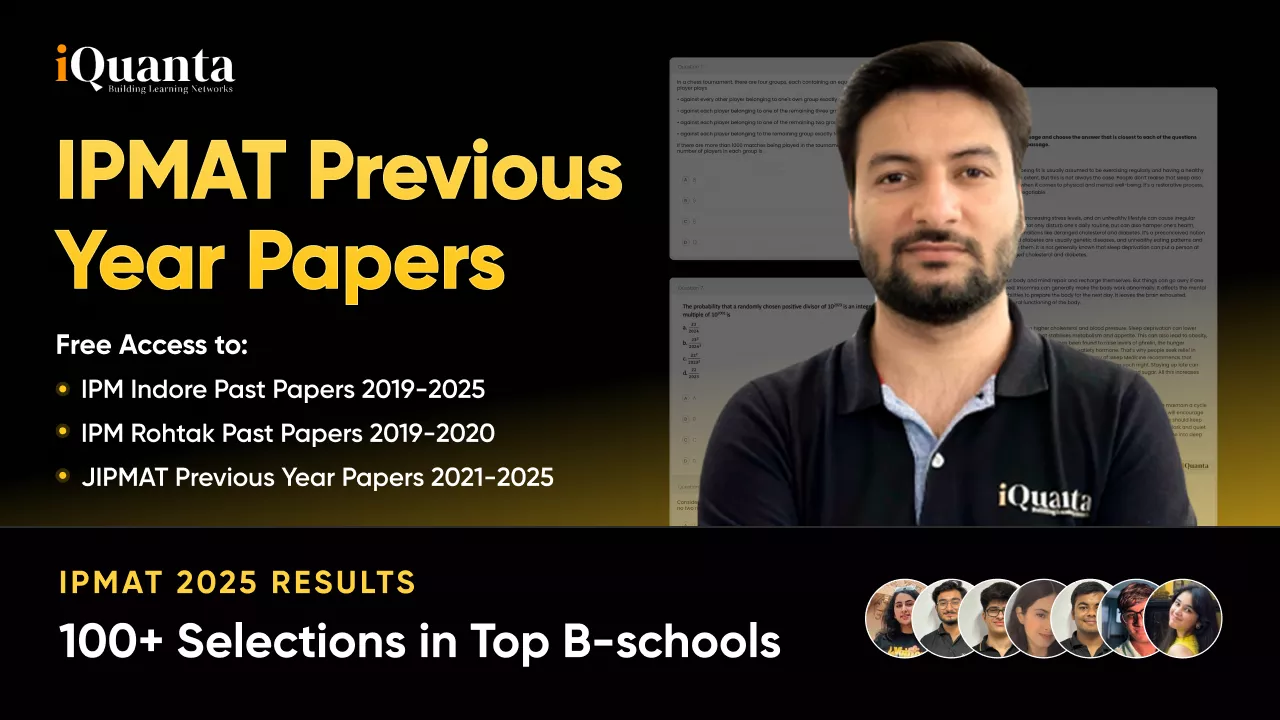 IPMAT Previous Year Papers 2019 - 2025 By iQuanta