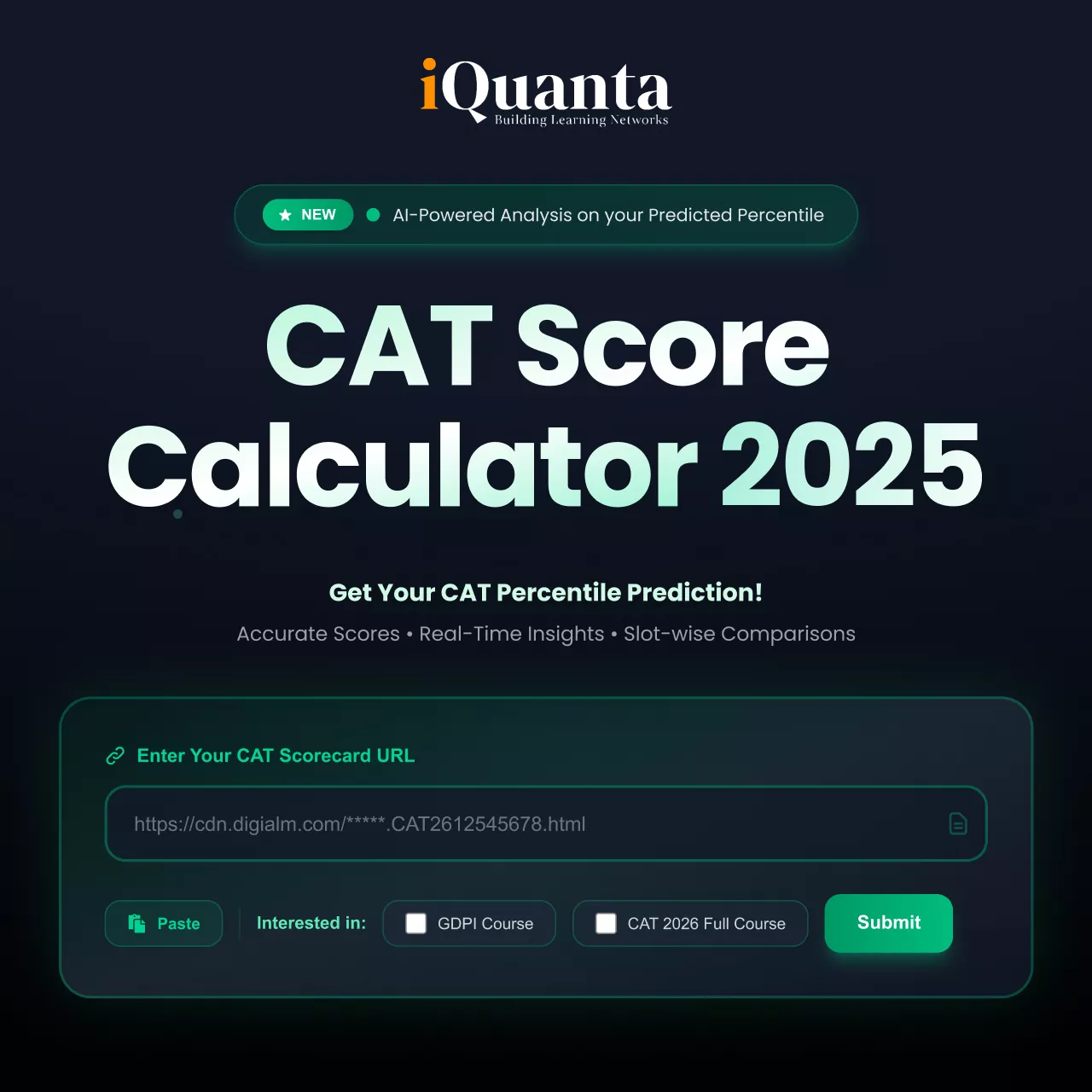 CAT Score Calculator 2025 [Live] Paste URL & Predict Percentile