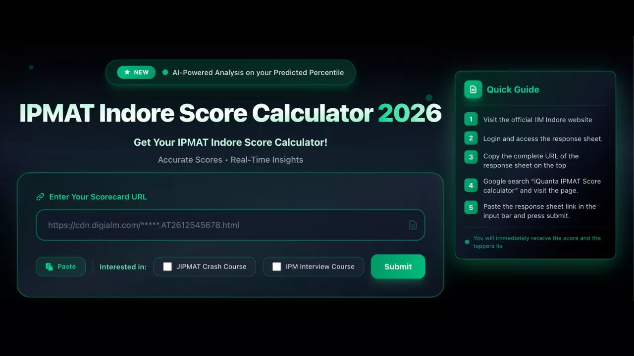 IPMAT Indore Score Calculator - Predict Your Accurate Marks | iQuanta